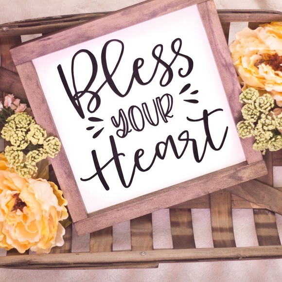Accents | Bless Your Heart Southern Wooden Quote Sign | Poshmark